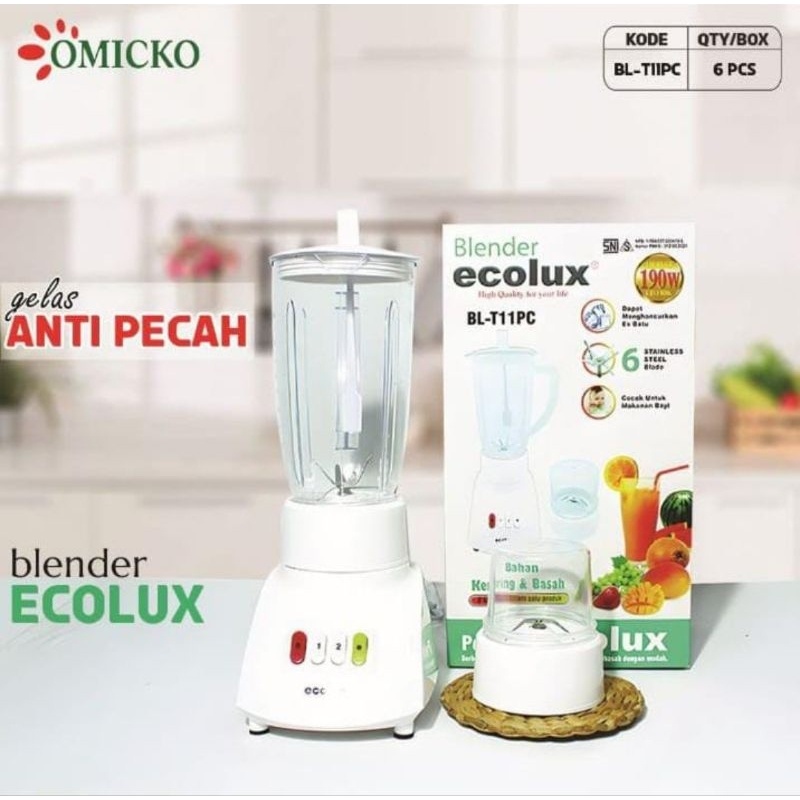 Jual BLENDER LISTRIK PLASTIK BLENDER BUAH BLENDER JUS ECOLUX BLENDER ...