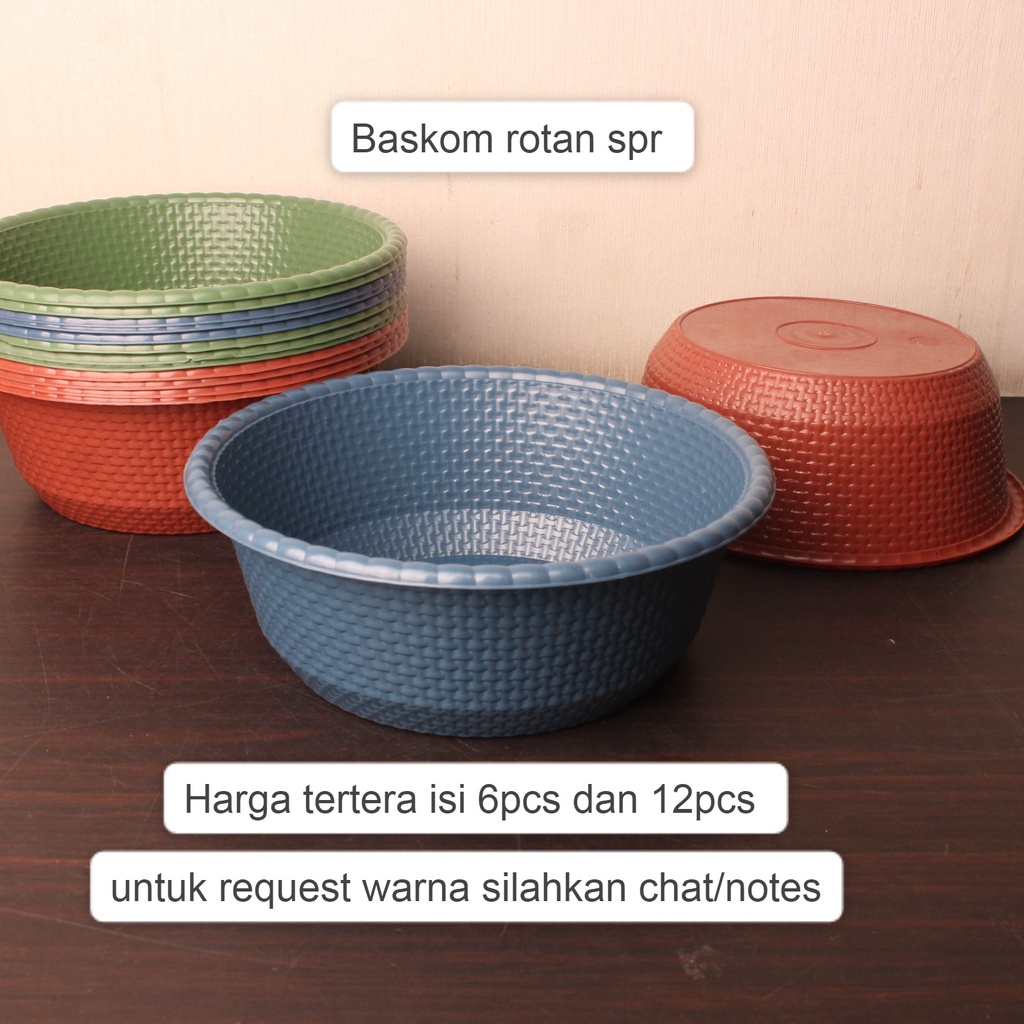 Jual (ISI 12PCS) BASKOM PLASTIK/BASKOM BERKAT ROTAN SPR ISI 6 DAN 12 ...