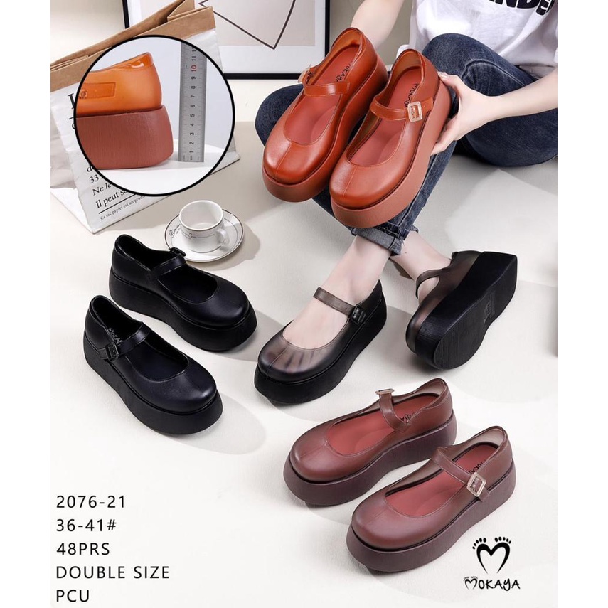 Jual Sepatu Jelly Wanita Mary Jane Platform Tebal Super Empuk Pretty ...