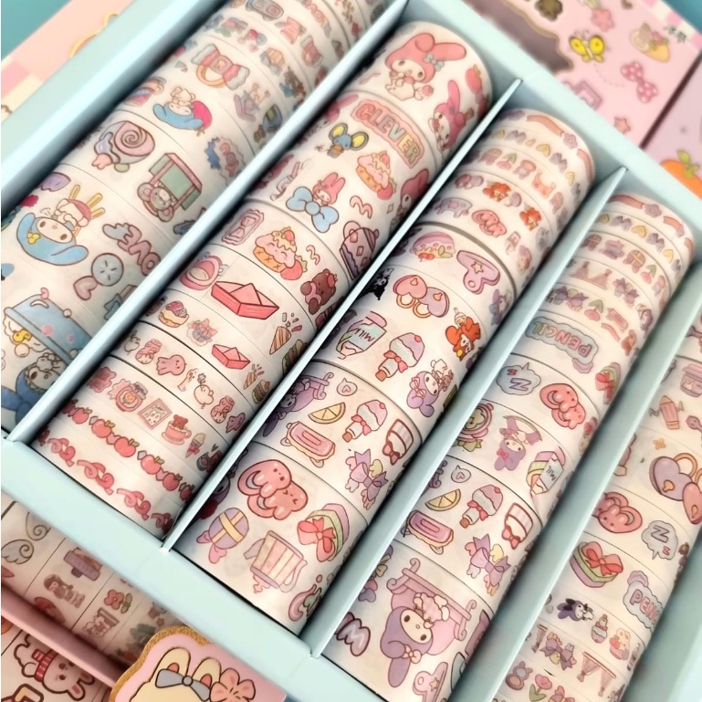 Jual Selotip Lucu Washi Tape Masking Tape Kertas Roll Solatip Kertas ...