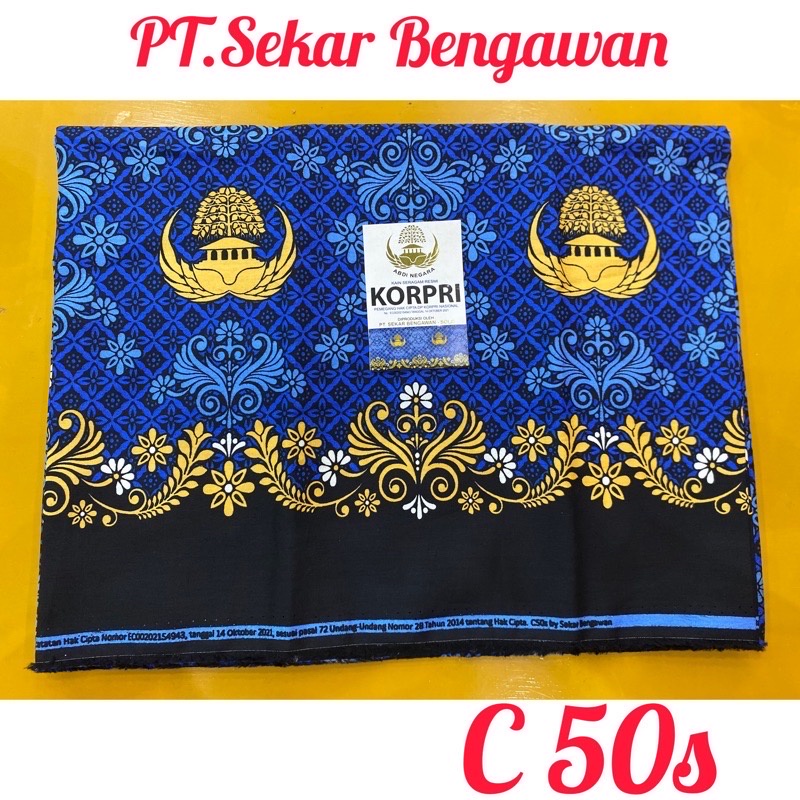 Jual KAIN BATIK RESMI PNS DOUBLE BORDER C50s C40s - REGISTER PNS ...