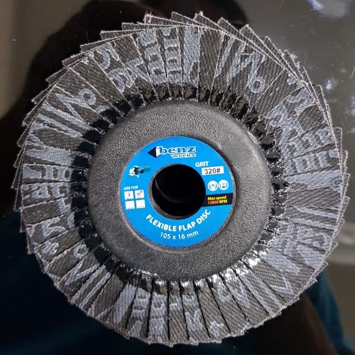Jual Flexible Flap Disc Benz Grit 240 / Amplas Susun Lentur Stainless ...
