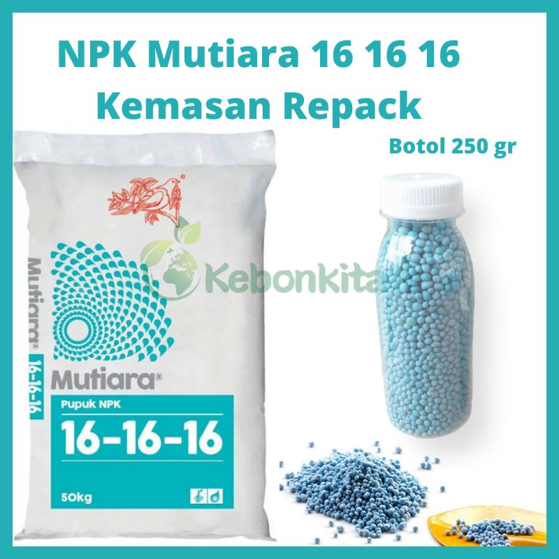 Jual Pupuk NPK Mutiara 16 16 16 Meroke Kemasan Botol 250 Gram | Shopee ...