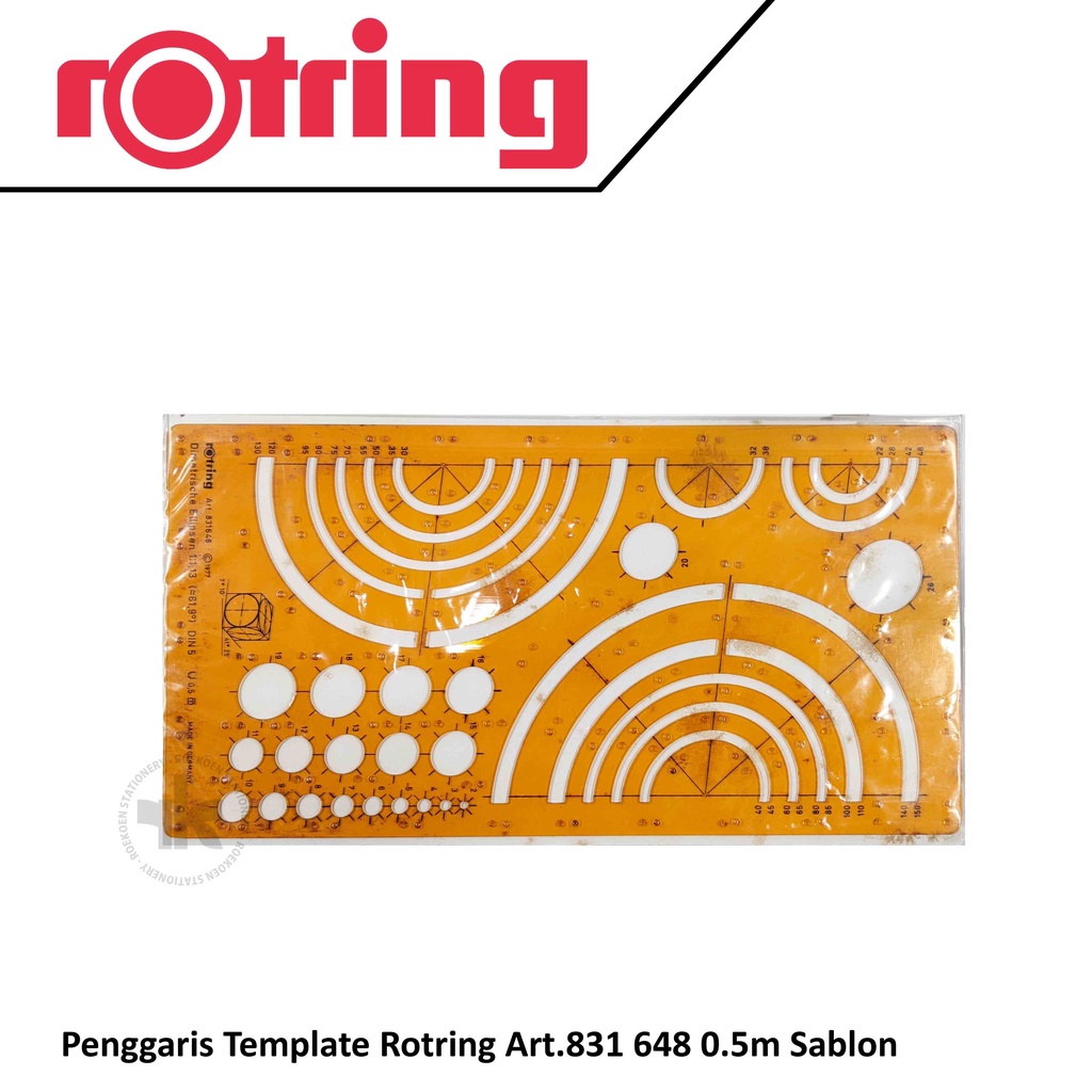 Jual Rotring Penggaris Template / Sablon Dimetrische Ellipsen Art.831 ...