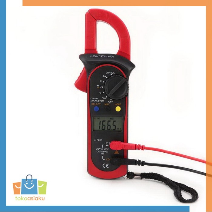 Jual Tang Amper Digital Clamp Multimeter AvometerTemperatur ST202 ...