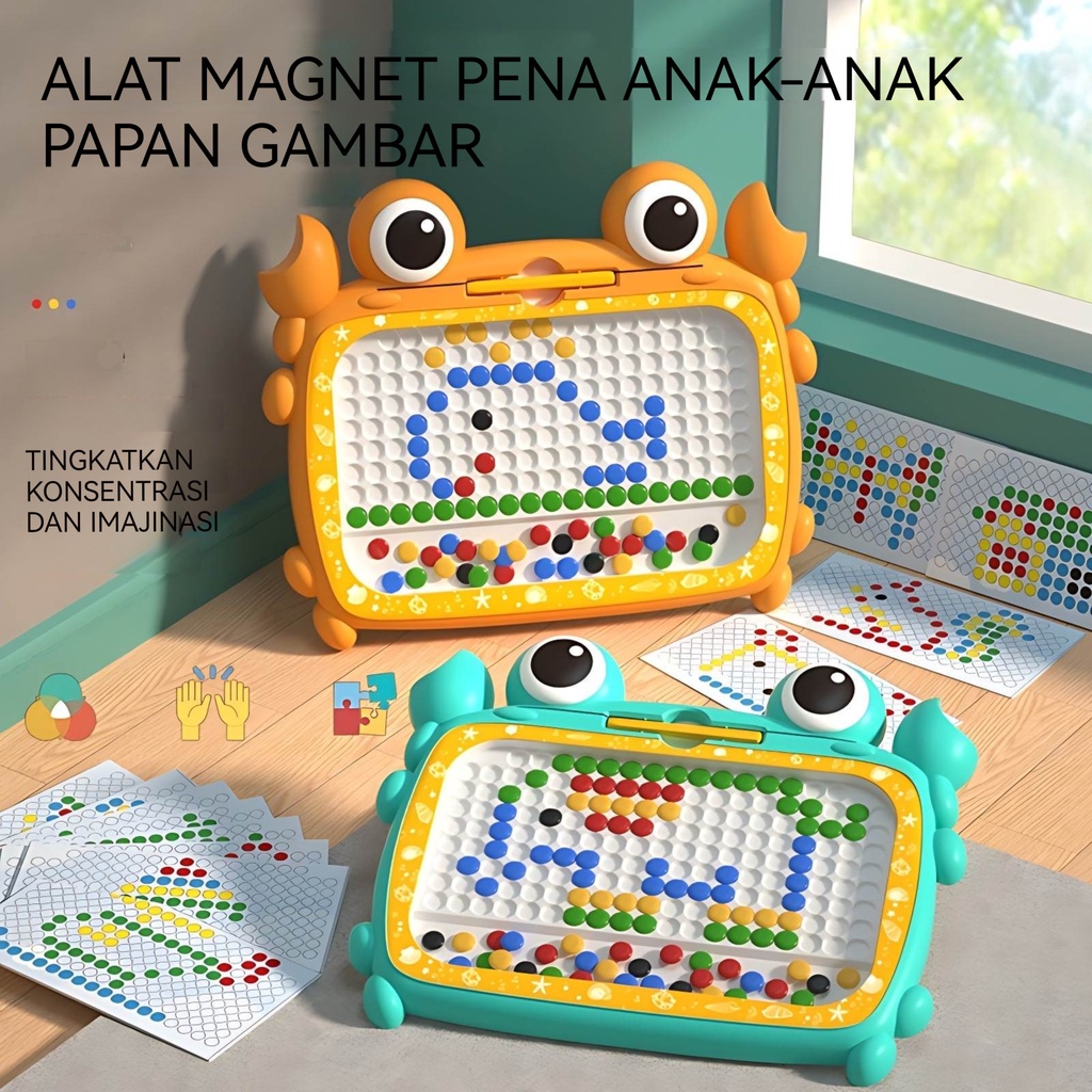 Jual Mainan Edukasi Kreatifitas Magnet Magnetic Board Drawing Papan ...