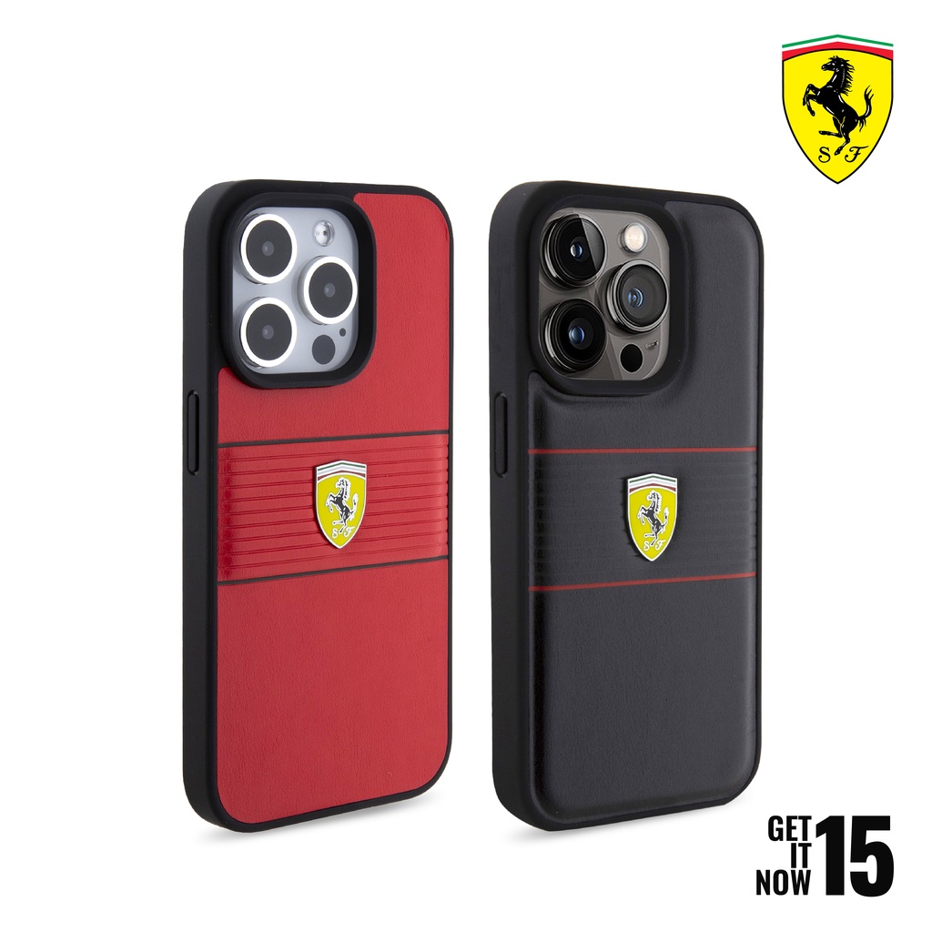 Jual Case IPhone 15 / Plus / Pro / Pro Max FERRARI Multi Stripe Mid ...