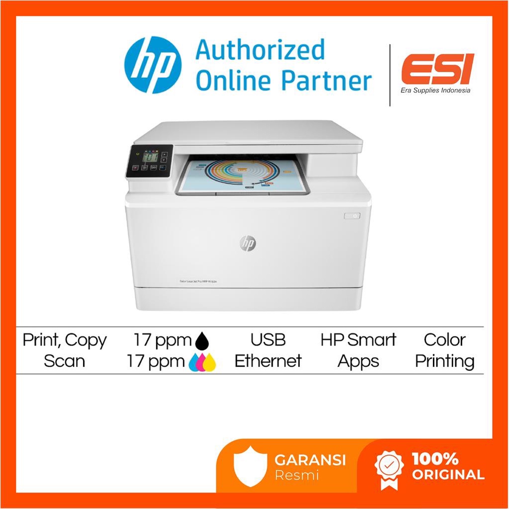 Jual HP COLOR LASERJET PRO MULTIFUNCTION M182N PRINTER | Shopee Indonesia