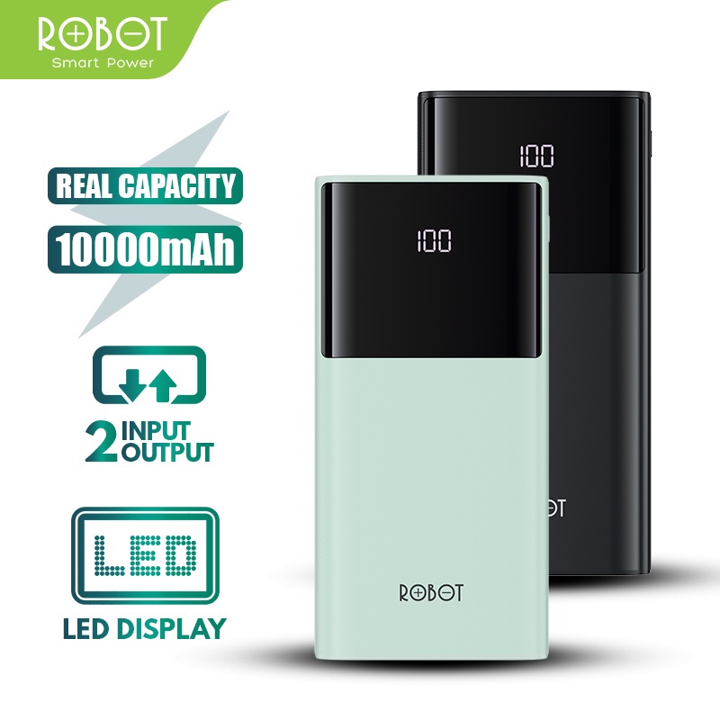 Jual POWER BANK ROBOT RT190S 10000mah 2A Dual Input and Output Port ...