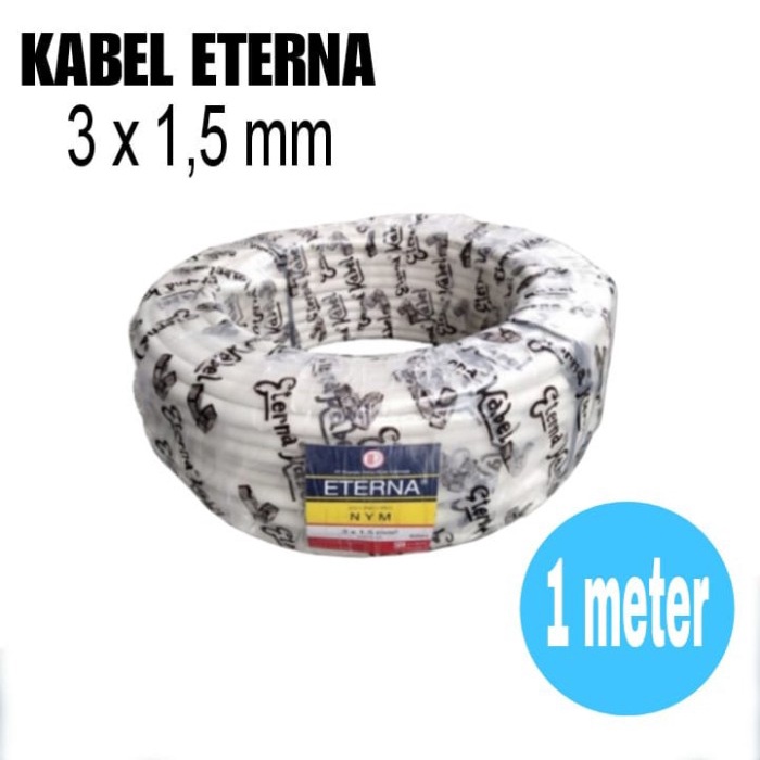 Jual Kabel Eterna NYM 3x1.5 1M Kabel Listrik Eterna 1 Meter | Shopee ...