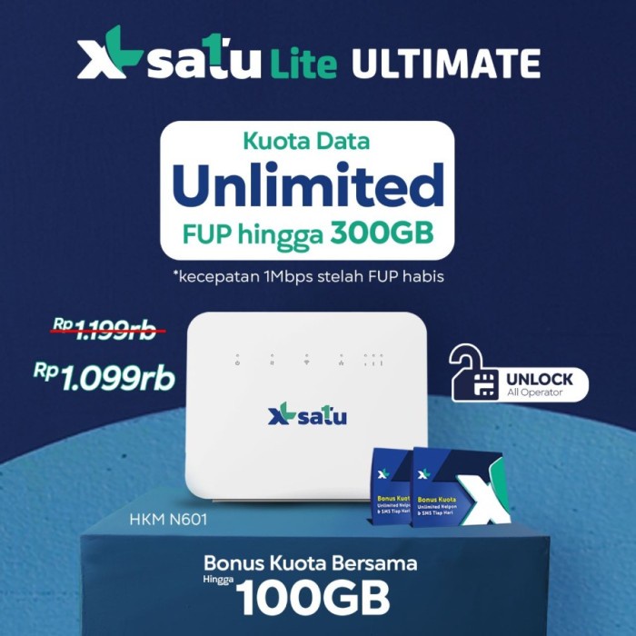 Jual Modem WiFi 4G XL Satu Lite Ultimate (HKM N601) All Operator ...