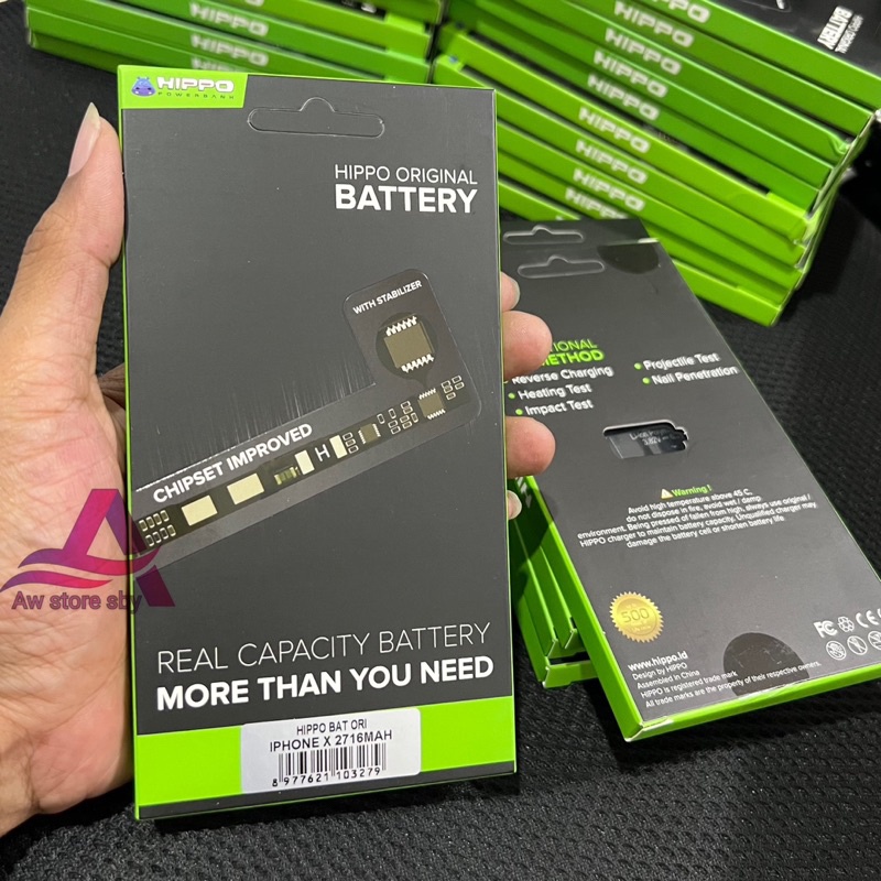 Jual HIPPO Ori Baterai iPhone X Premium Quality Double Lithium 2716mAh ...