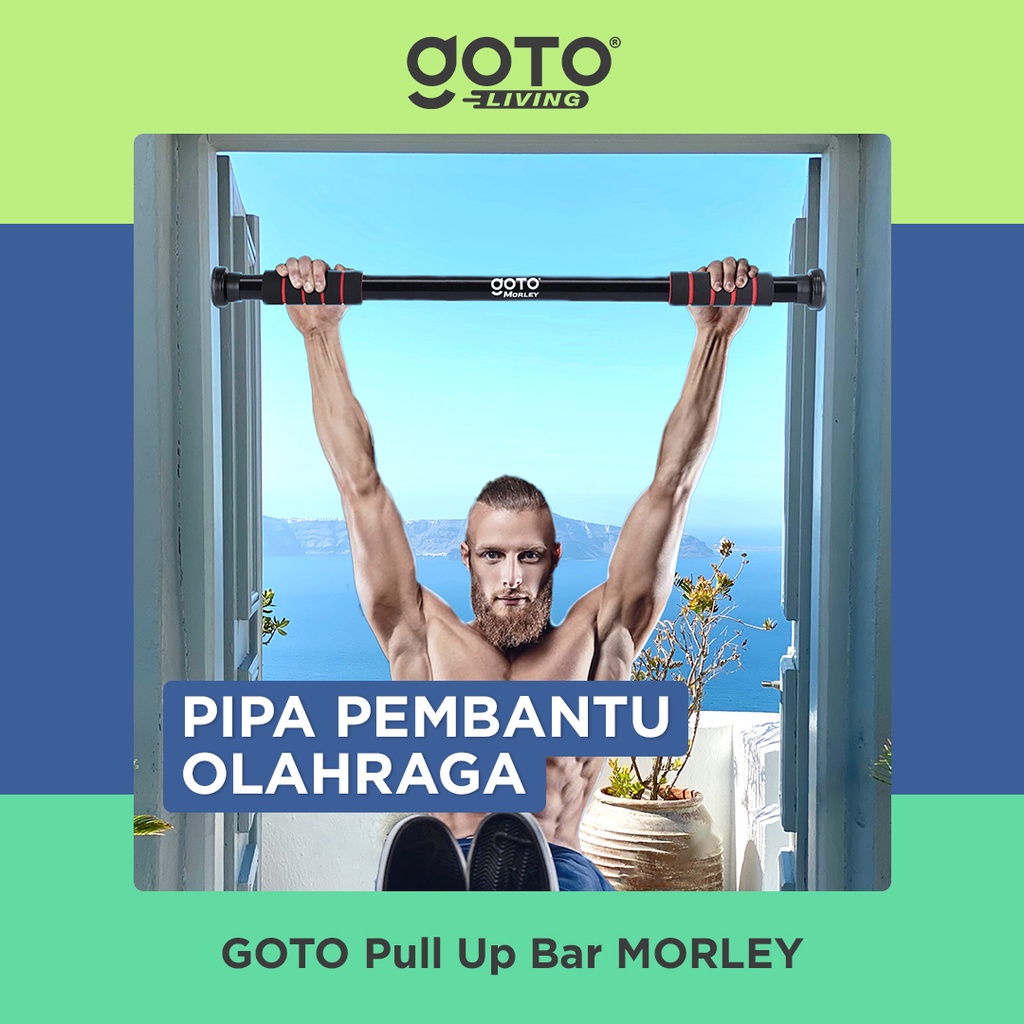 Jual 80-130 cm Pull Up Bar Merek GOTO MORLEY Alat Fitness Tanpa BOR ...