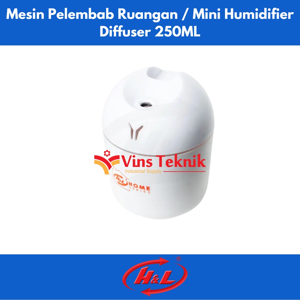 Jual Mesin Pelembab Ruangan H&L Mini Humidifier Diffuser 250ML | Shopee ...