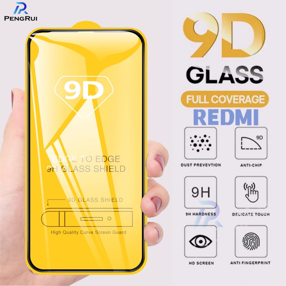 Jual 9H Full Cover Tempered Glass Film for Redmi 12 9 9A 10 10C 9T 9 8 Redmi Note 12 Pro Poco X5 ...