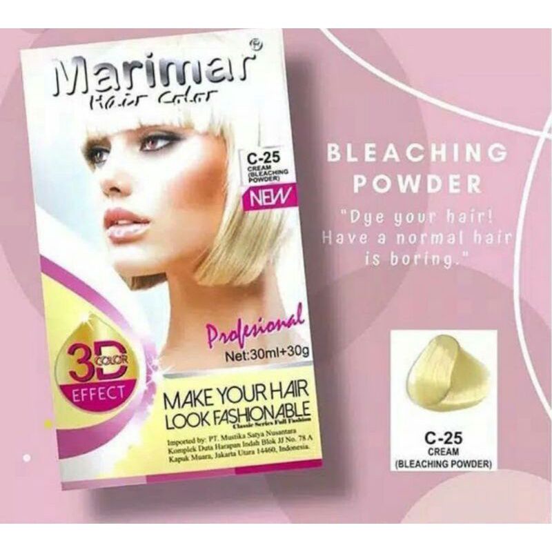 Jual Marimar Hair Color Cream Bleaching Powder -30ml+30g | Shopee Indonesia