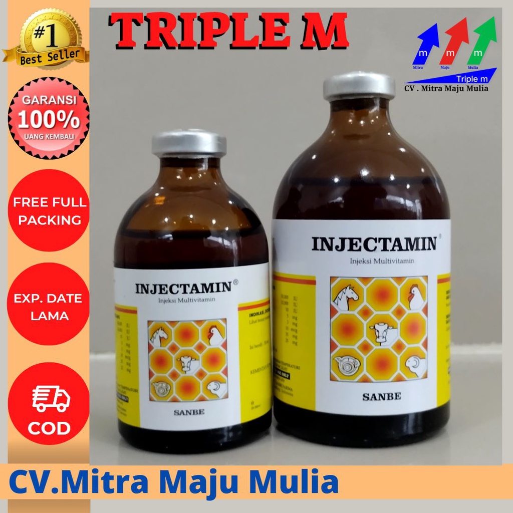 Jual Injectamin 50 ml dan Injectamin 100 ml Vitamin Ternak PT Sanbe ...