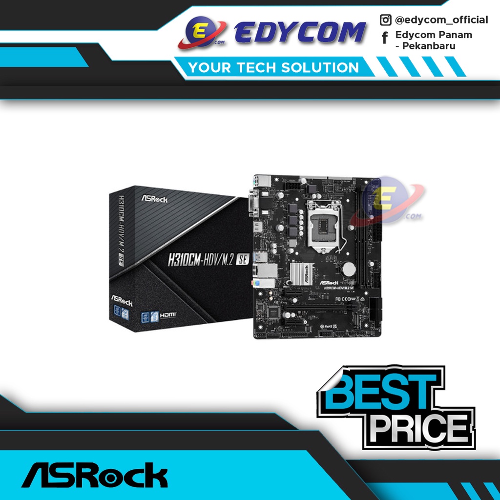 Jual MOTHERBOARD ASROCK H310CM-HDV/M2 SE LGA 1151 | Shopee Indonesia