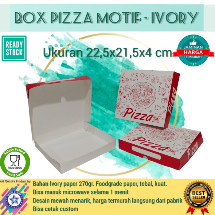 Jual Box Pizza/ Kotak Pizza/ Dus Pizza Cetak - IVORY Simple pack ...
