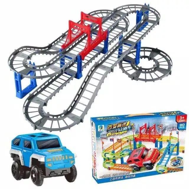 Jual Mainan Wahana Mobil Balap Lebgkap dengan Rel | Shopee Indonesia