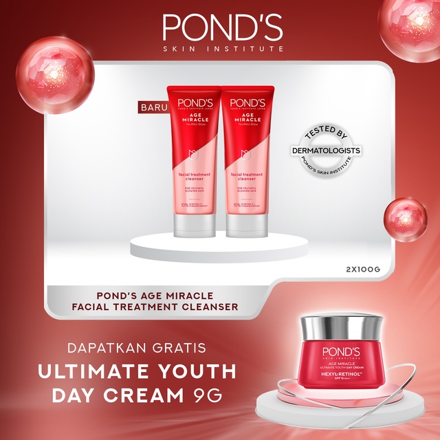 Jual Buy 2 PONDS AGE MIRACLE FACIAL FOAM ULTIMATE CLARITY 100G Get ...