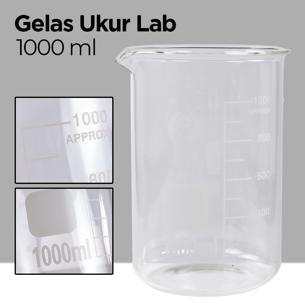 Jual Gelas Ukur Lab Kimia Borosilicate Glass | Pasti Ready | Shopee ...