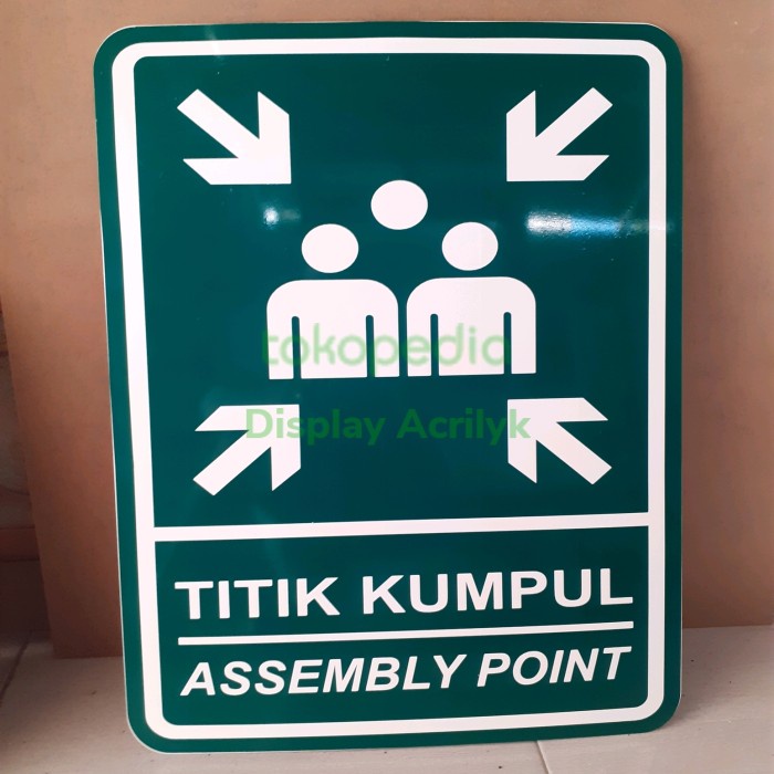 Jual Merci papan Assembly point/titik kumpul - 17x 30cm | Shopee Indonesia
