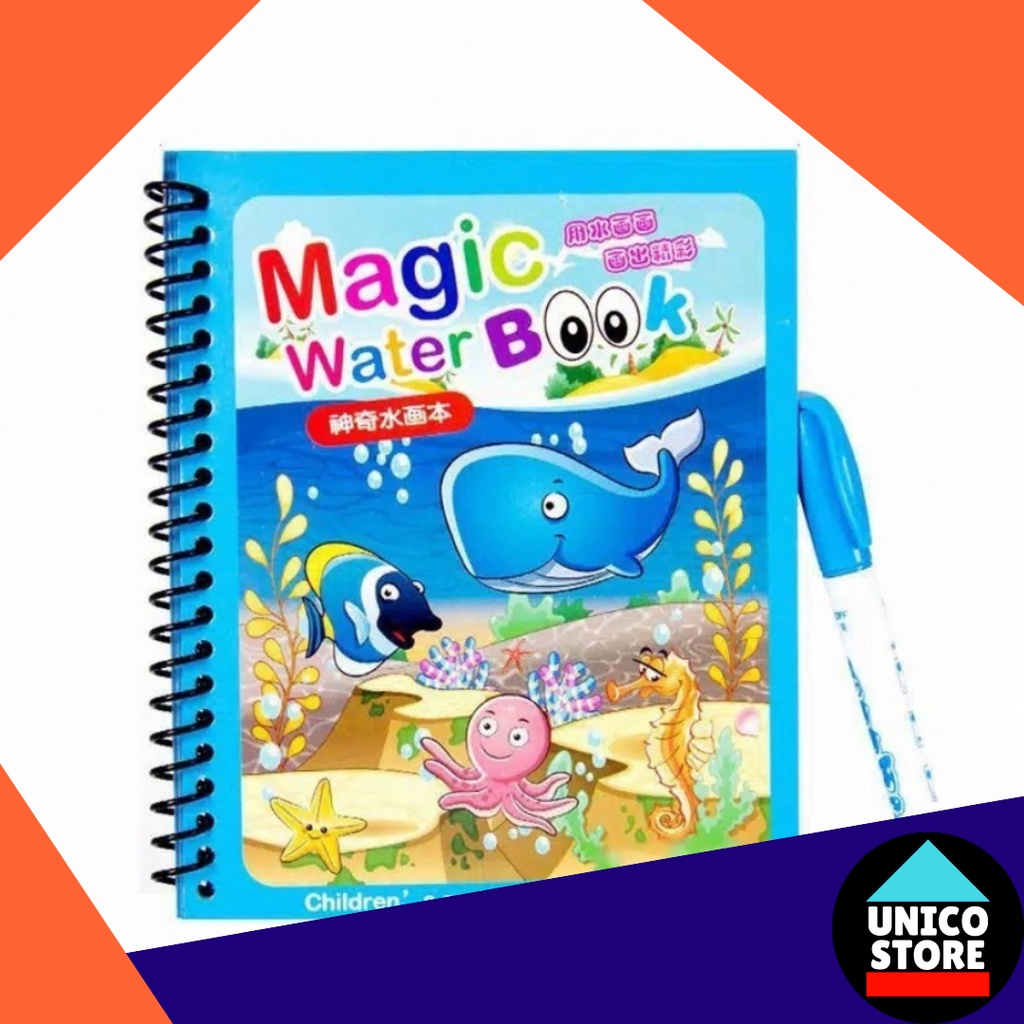 Jual Magic Water Book Viral Kyuka Buka Mewarnai Air Shopee Indonesia