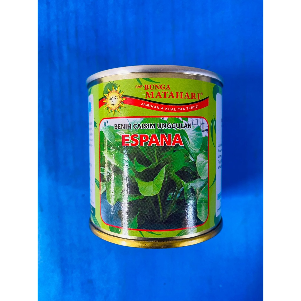 Jual Benih sawi caisim ESPANA kaleng isi 100gr dari BUNGA MATAHARI SEED ...