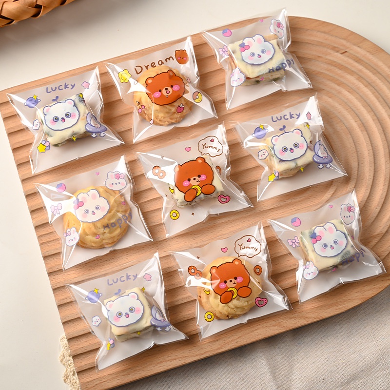 Jual (YUMI) PLASTIK COOKIES 2 MOTIF 7X7/10X10 CM/ PLASTIK COOOKIES ...