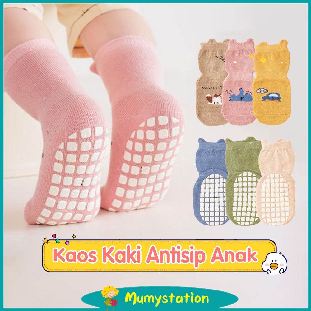 Jual Mumystation Kaos Kaki Anti Slip Lucu Kaus Kaki Bayi Balita Unisex 0-3Th | Shopee Indonesia