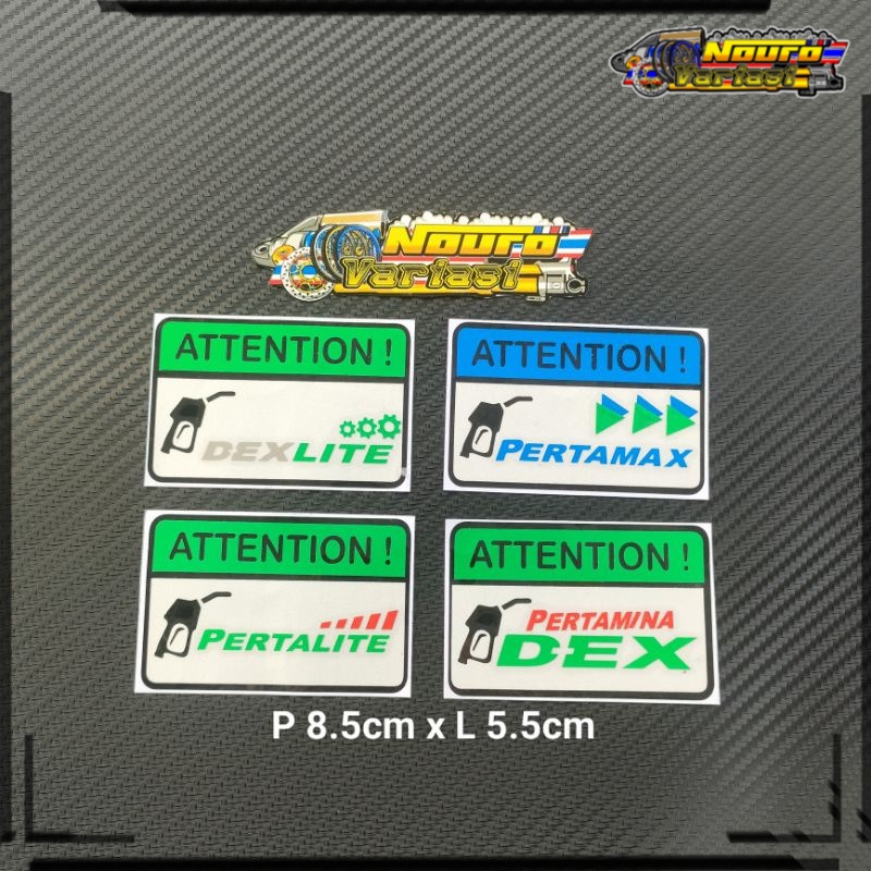 Jual COD stiker cutting Attention Pertamax pertalite dexlite pertamina ...
