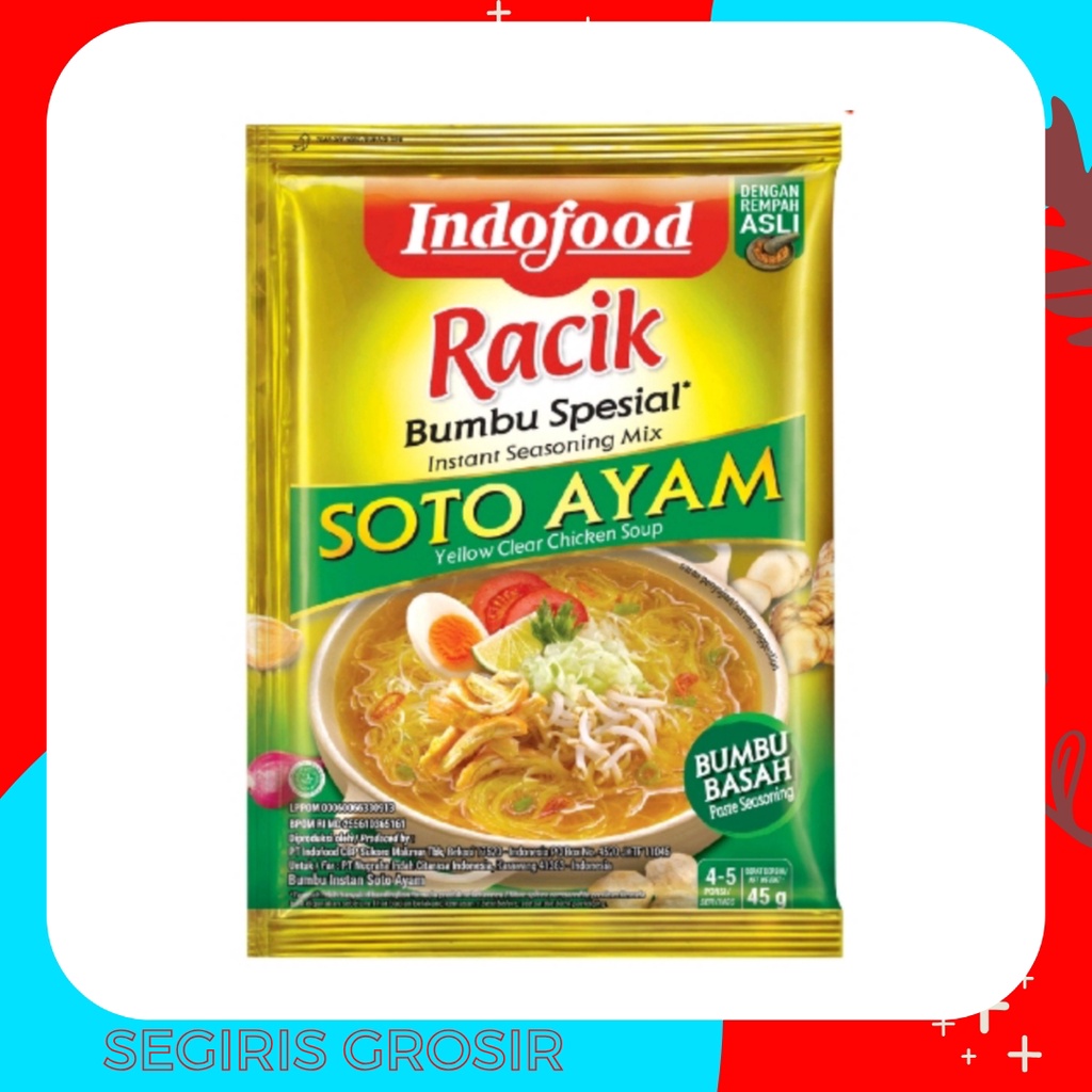 Jual Indofood Bumbu Racik Spc Soto Ayam 45 Gr | Shopee Indonesia