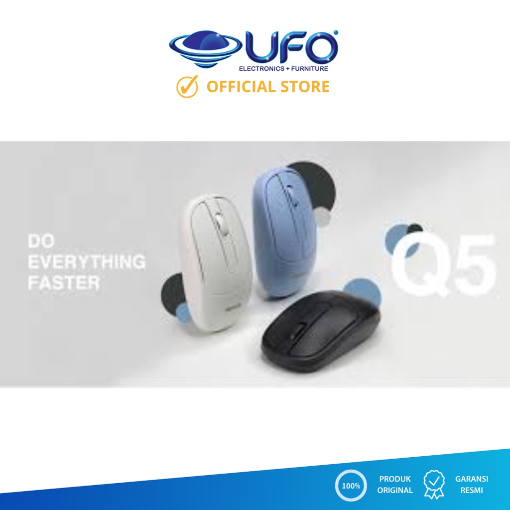 Jual Rexus Mouse Wireless 2,4GHZ Q5 Silent | Shopee Indonesia