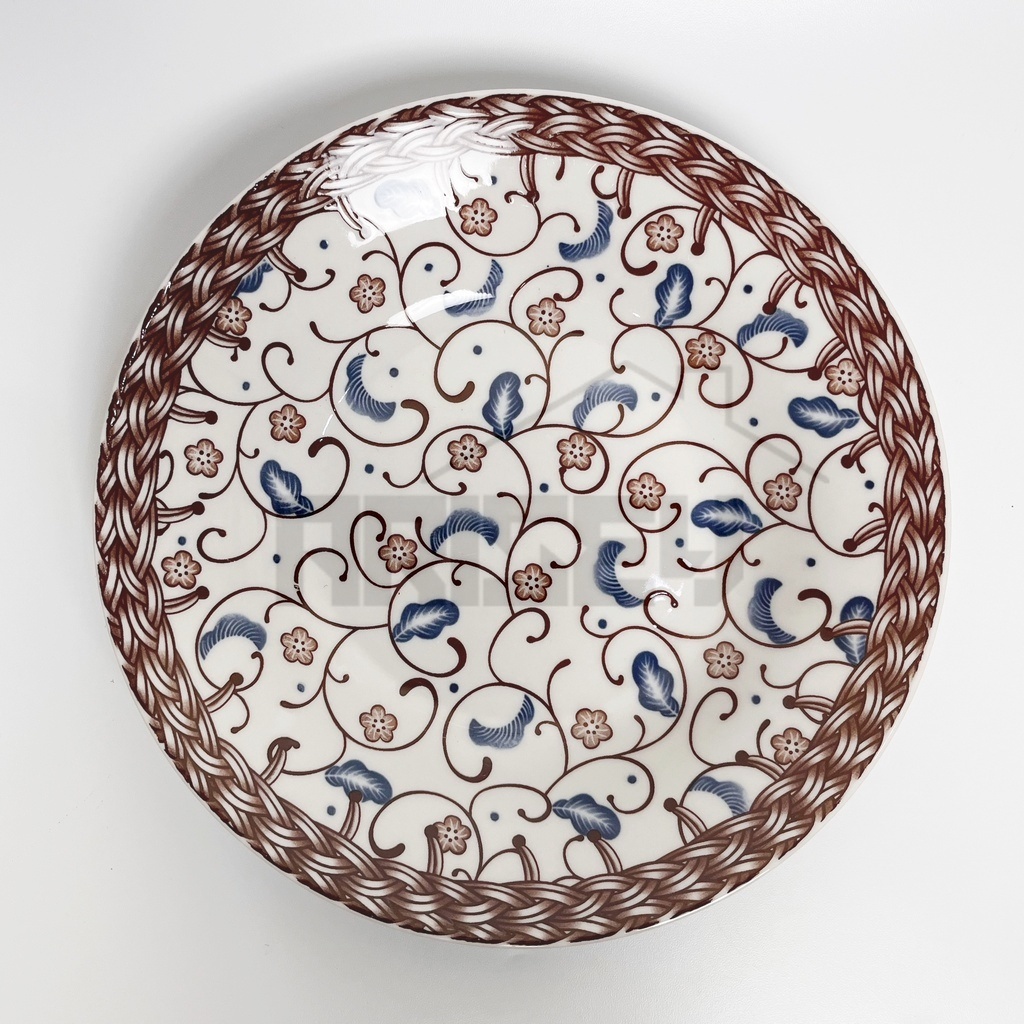 Jual Morito Piring Makan Keramik Motif Batik Omega Plate 9.25 Inch 1 ...