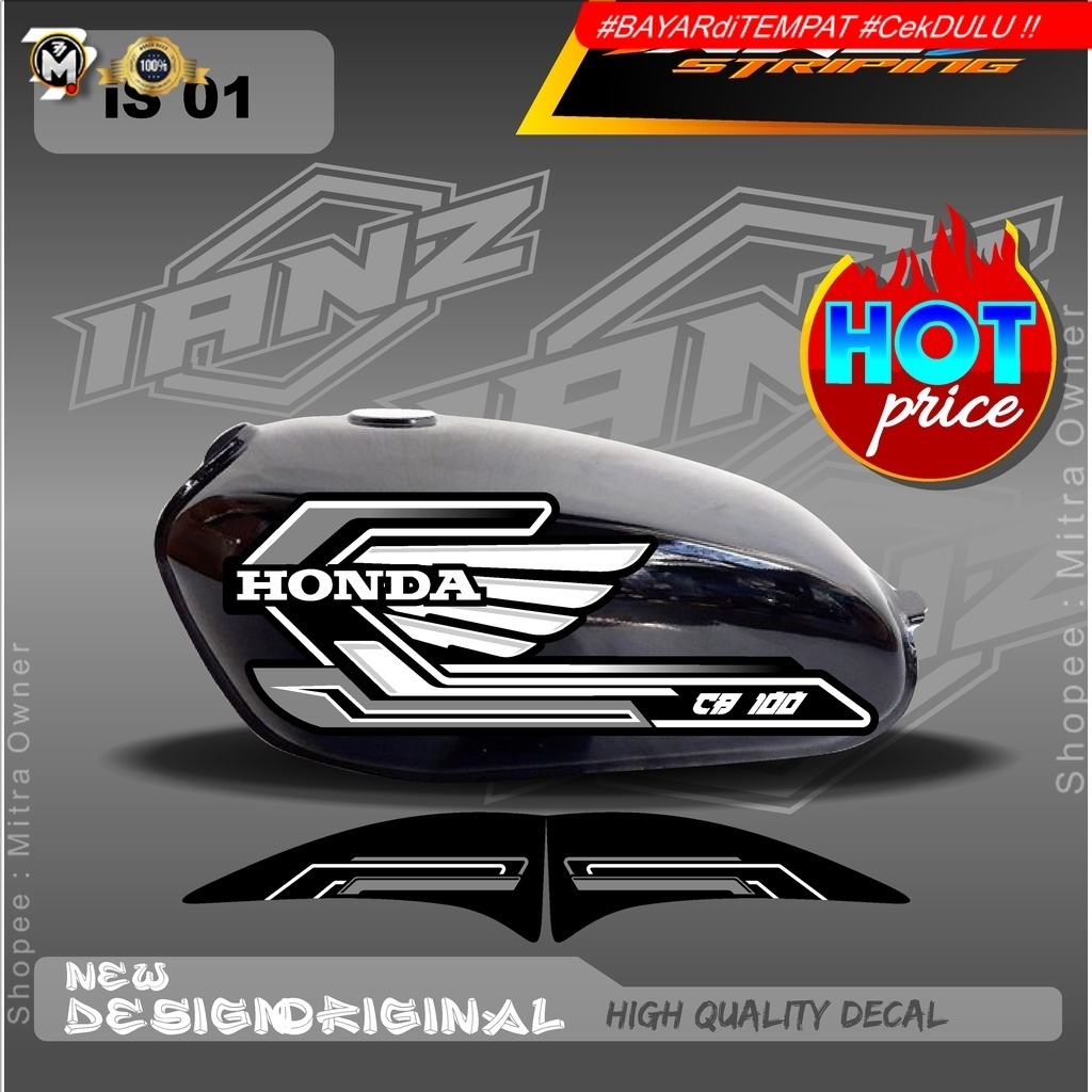 Jual STRIPING CB 100 STANDART / STIKER CB 100 CUSTOM HOLOGRAM DAN NON ...