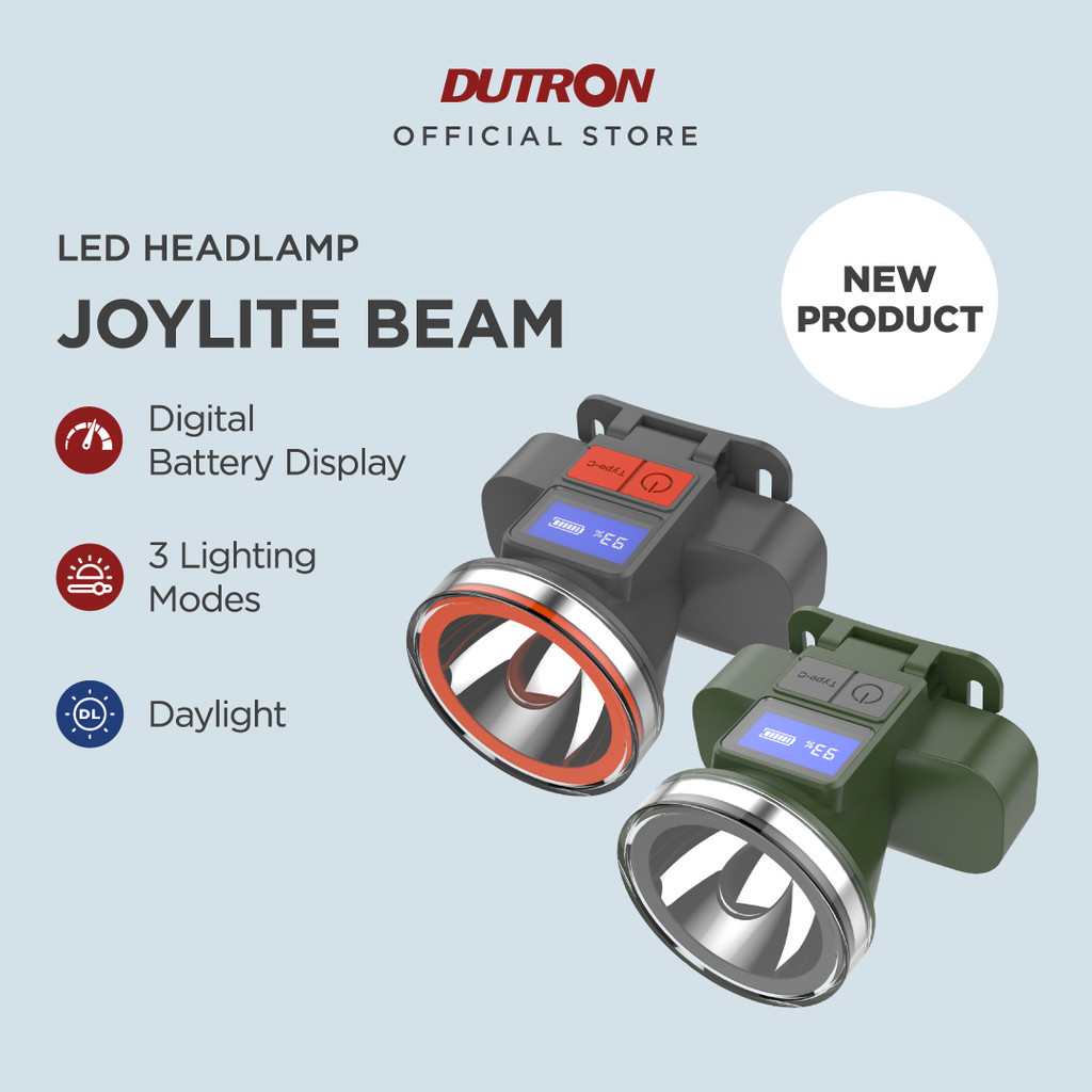 Jual DUTRON Senter Kepala LED Joylite Rechargeable Water Resistant 10 ...
