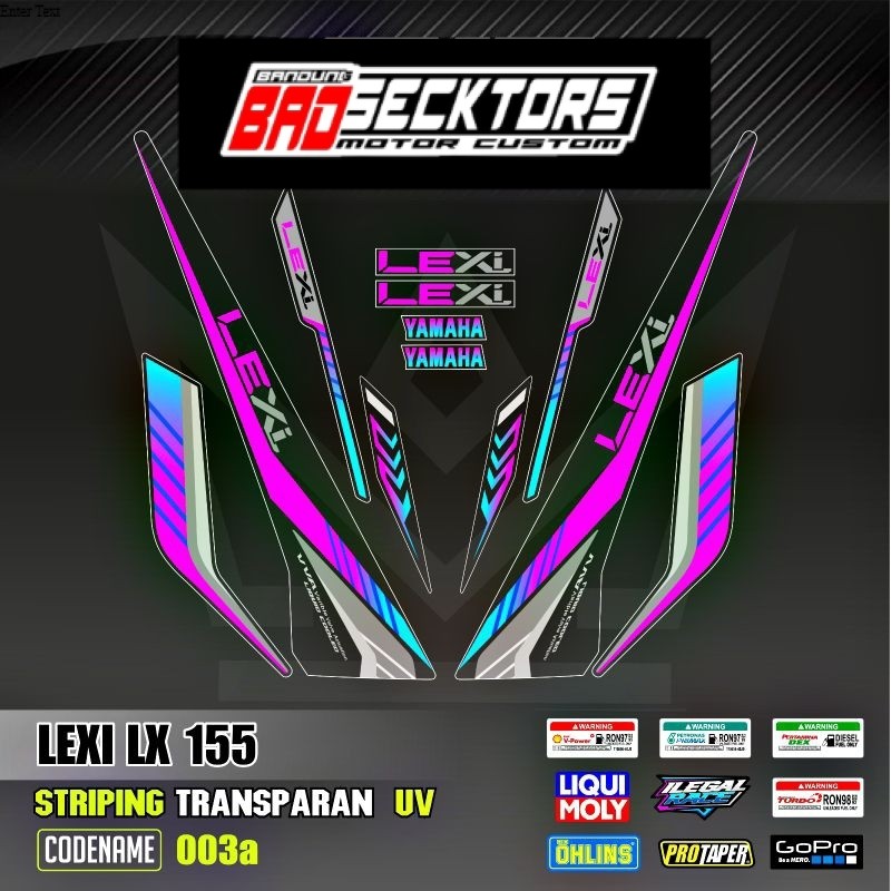 Jual Decal Sticker Striping Variasi Transparan Uv LEXI LX 155 All New ...