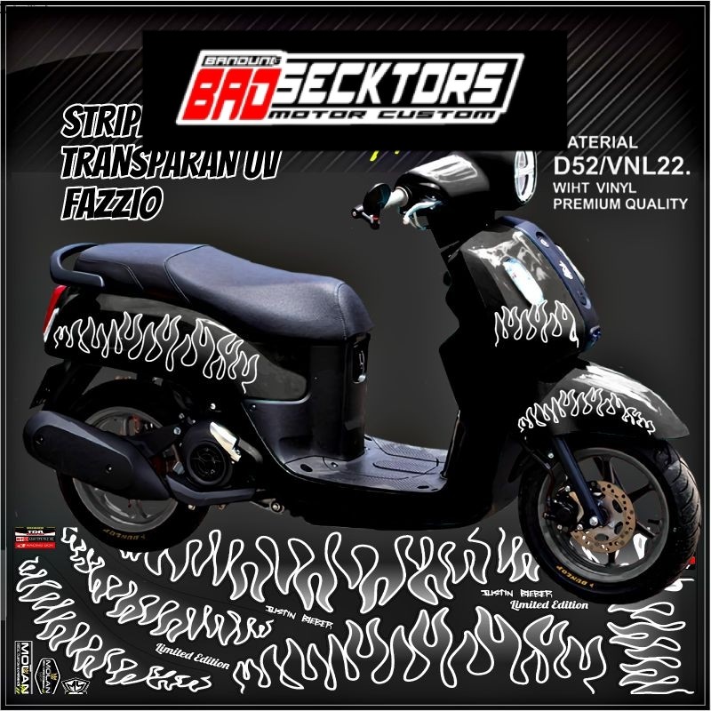 Jual Decal Sticker Striping Variasi Transparan Uv Fazzio Api Fazzio ...