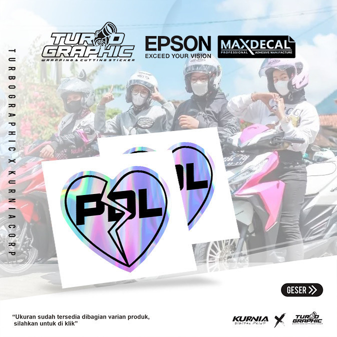 Jual Sticker HEARTBREAK PDL Original | Premium Cutting Sticker | Shopee ...