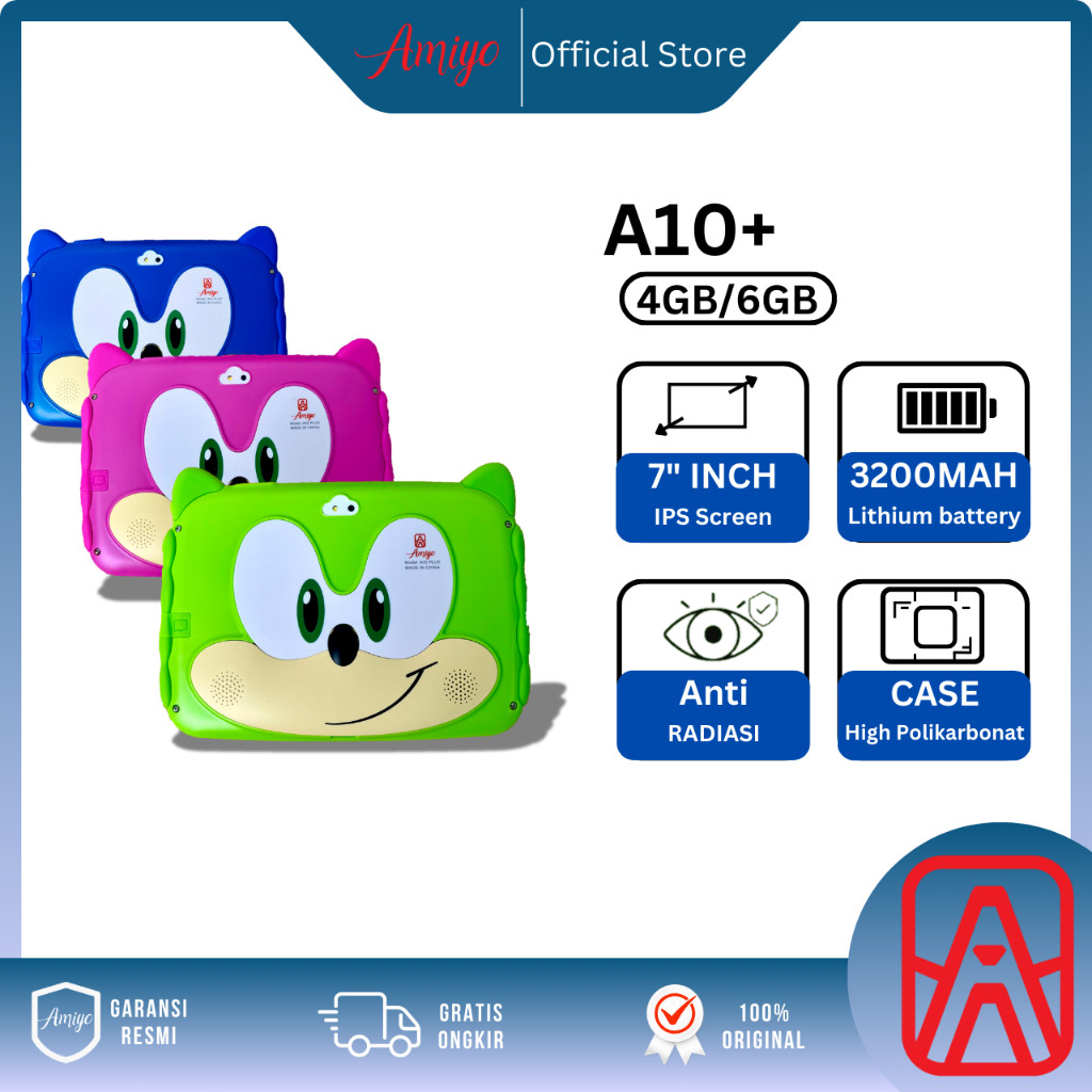 Jual Amiyo TAB STUDY KIDS A10 Plus Tablet Anak Tablet Sonic IPS Screen ...