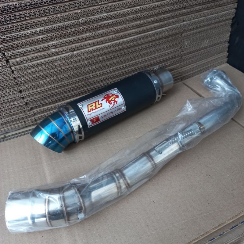 Jual JYUTTT Exhaust RedLeo (1Set) Open pipe Big elbow 51mm Mio sporty ...