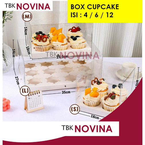Jual BOX CUPCAKE MIKA BENING / CUPCAKE 4 / CUPCAKE 6 / CUPCAKE 12 ...