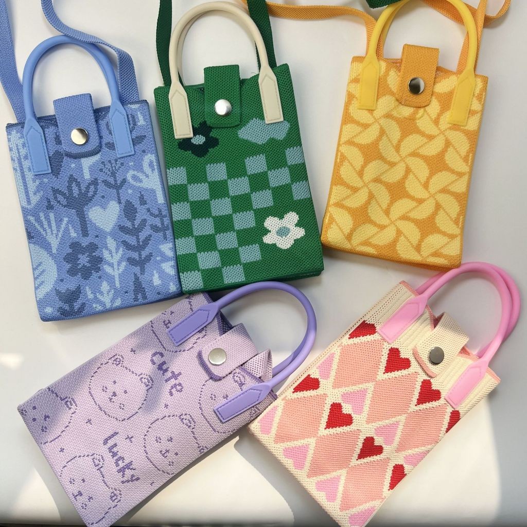 Jual TAS DOMPET HP AMPLOP WANITA RAJUT KNIT POUCH PREMIUM TAS HP TALI ...