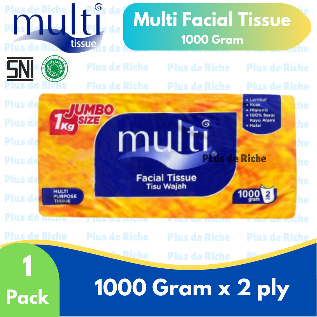 Jual Multi 1000 Gram - Multi Facial Tissue JUMBO Size 1000 Gram - 2 PLY ...