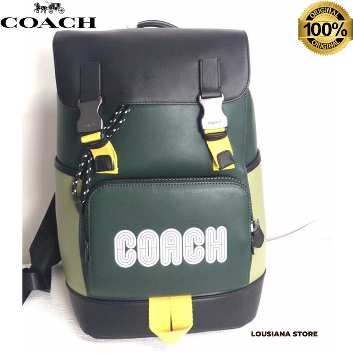 Jual Coach Track Backpack In Color Block With Pach | Shopee Indonesia