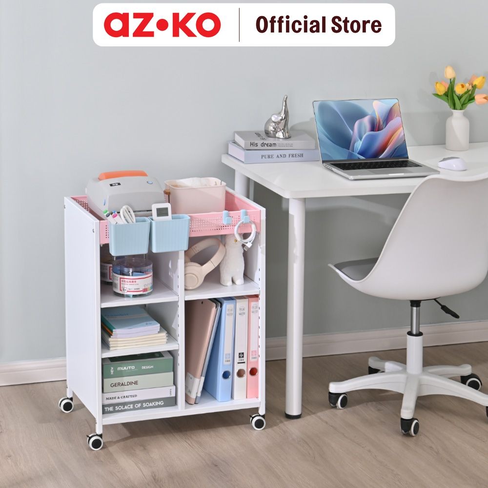 Jual AZKO Stora Kimmy Rak Troli 4 Tingkat - Pink Tempat Penyimpanan ...