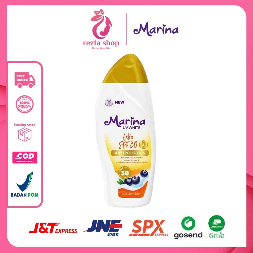 Jual MARINA UV White Extra SPF30 Hand & Body Lotion 92 ml 185 ml | Shopee Indonesia