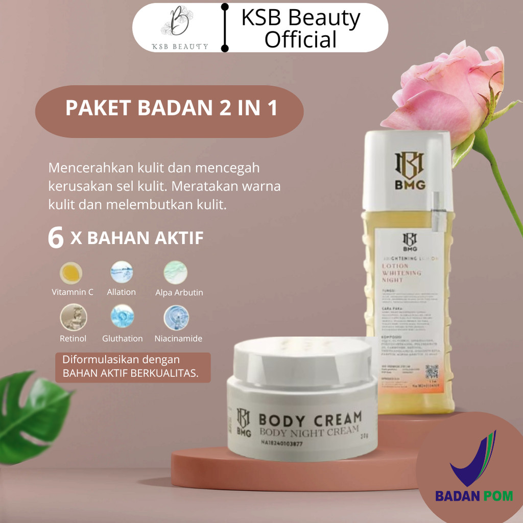 Jual [ BMG PABRIK ] PAKET BADAN 2 IN 1 Lotion Malam Kuning 100ml & Body ...