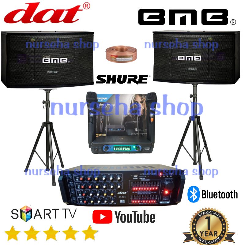 Jual Paket karaoke BMB 10 inch original amplifier dat bluetooth mic ...